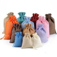 China Custom Jute Drawstring Dust Bag with Logo Printing Machine Washable 100pcs MOQ for sale