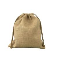 China Custom Jute Drawstring Dust Bag with Logo Printing Machine Washable 100pcs MOQ for sale