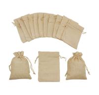 China Custom Jute Drawstring Dust Bag with Logo Printing Machine Washable 100pcs MOQ for sale