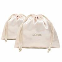 China Custom Satin Drawstring Dust Bag Gift Pouch for Makeup Storage 500pcs MOQ for sale