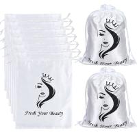 China Custom Satin Drawstring Dust Bag Gift Pouch for Makeup Storage 500pcs MOQ for sale