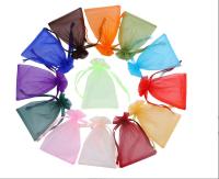 China ODM Plain Organza Drawstring Toiletry Bag Pouch 7x9cm to 30x40cm for Gift Packing for sale