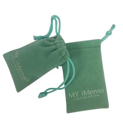 China Hot Stamping Small Drawstring Dust Bag Bulk For Jewelry Necklace Bracelet Velvet Bags à venda