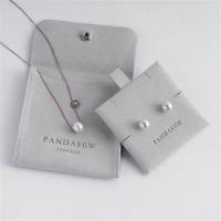 China Custom Microfiber Suede Envelope Jewelry Pouch 10x10cm Button Closure Bulk Storage for sale
