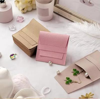 China Suede Jewelry Pouch Organizer Box Envelope Pouch Travel Bag à venda