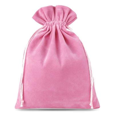 China Soft Printed Velvet Flannel Mint Travel Jewelry Drawstring Bag Pouch Necklace Watch Rings Te koop