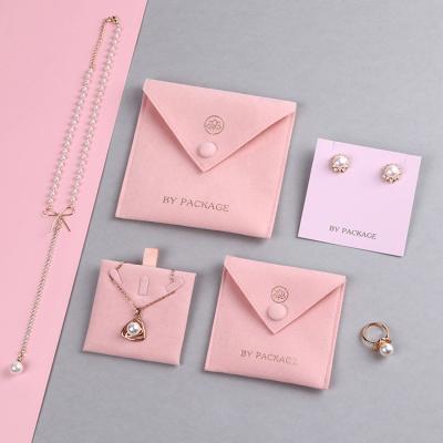 China Microfiber Suede Jewelry Bags Pouch Velvet Velvet Envelope Bag For Earring Necklace Bracelet Ring zu verkaufen