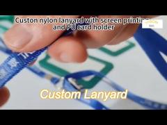 OEM Nylon Company Branded Lanyards Strap Silkscreen Printing