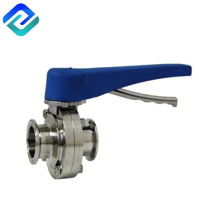 Cina Valvola a farfalla della maniglia 304 ss DN10 3A DS saldato sanitario Dn10 Rjt in vendita