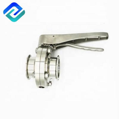 Cina Valvola a farfalla della maniglia 304 ss DN10 3A DS saldato sanitario Dn10 Rjt in vendita
