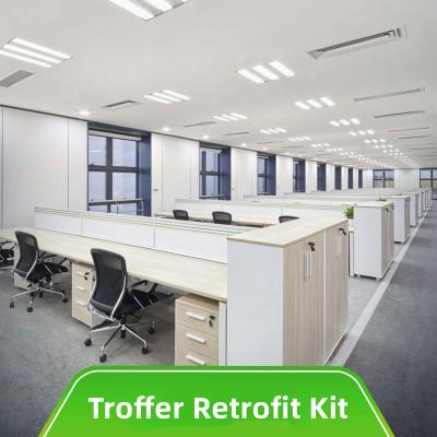 China DLC 140Lm/W Magnetic LED Light Troffer Linear retrofit Kit for USA Market Adjust 5CCT for sale