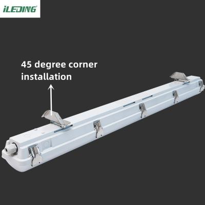 China 4kg Hangend Tri Proof LED Stoomdicht Warehouse Lichtsysteem 4FT 46W 65W IP66 65W Te koop