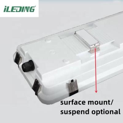 Cina IP67 155W 4FT 1.2M LED Vapor Tight Tri-proof Light per magazzini industriali a prova di umidità in vendita