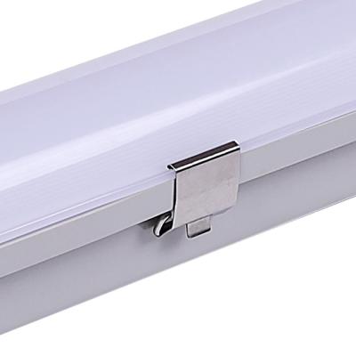 China Instalações industriais de armazenamento a frio IP66 5FT 55W Tri-proof luminárias com sensor à prova de vapor à venda