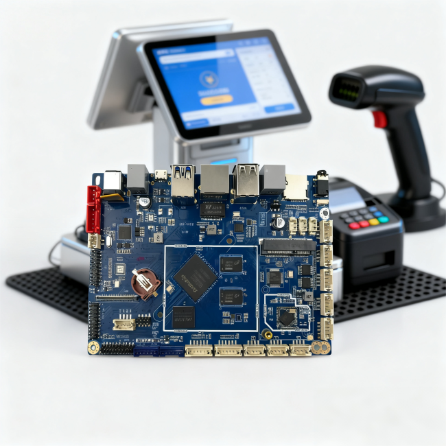 RK3568 POS Motherboard with components layout