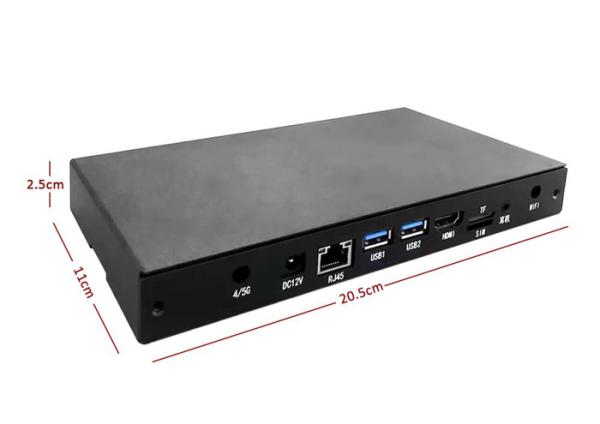 Quad Core Cortex A55 Digital Signage Player Box Android 11 Support USB 3.0 Gigabit Ethernet Mini PC