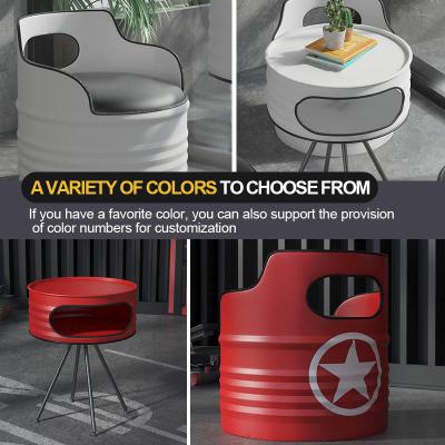 China Steampunk BBQ Tables And Chairs Painted Metal Tables And Chairs Red for sale