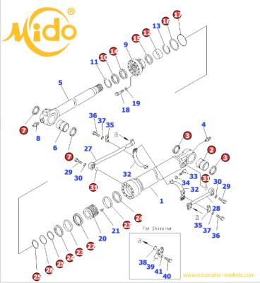 中国 707-99-67481 7079967481 ボーム 水力シリンダーシールキット コマツーPC450-8 PC460LC-8 PC430-8 販売のため