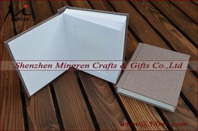 China Fabric Linen DIY Self Mount Peel and Stcik Photo Album Book with Mats for sale