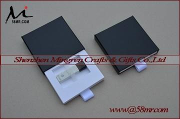 China Fabric Linen Paper USB Flash Drive Storage Packaging Gift Box for sale