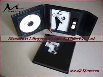 China Leather DVD CD Photo Album with USB Box for sale