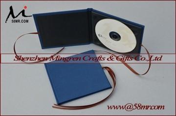 China Single Fabric Linen DVD CD Case for sale