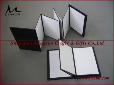 China Fabric Cloth Linen folding out photo Album holder stand clips for sale