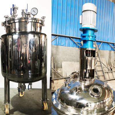 China Stainless Steel Mixing Tank Dissolving Ethanol Pilot Reactor Lab Chemical Reaction Kettle Crystallization Reactor Chille for sale