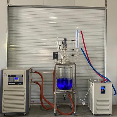 China 50 L 10 Liter Chemical Reactors Pilot Plant GG-17 20L Double-layer Glass Reactor for Labs Chemistry Reaction for sale