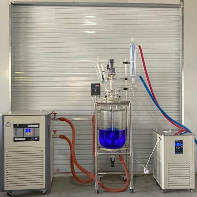 China Continous Stirred Tank Agitator Reactors Dual gg-17 Jacketed Glass Chemical Reactor Types Double Deck Glass Reactor for sale