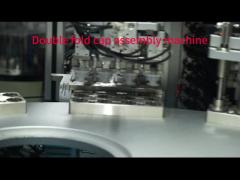 Macchina di assemblaggio a doppio tappo per bottiglie di infusione tipo giradischi