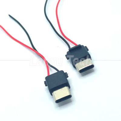China USB Type C 2 Pin Male Plug Connector Cable for Phone Power Bank for sale