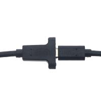 China Customization USB3.1 Gen2 Screw Locking Stud USB Type C 3.1 Panel Mount Extension Cable for sale