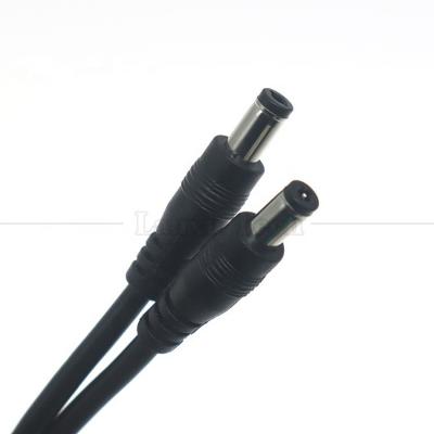 China Custom 16AWG 18 20 22 24 26 28 AWG Male to Male 5.5x2.1mm 5.5x2.5mm 3.5x1.35mm 12V DC Plug Power Supply Extension Cable for CCTV for sale