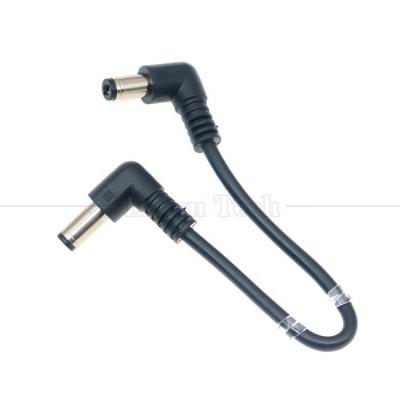 China 12V 24V Male to Male DC Angled Plug Jack Connector 5.5*2.1mm Power Supply Extension Wire Cables for sale