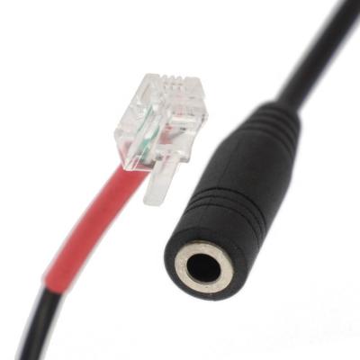China RJ9 RJ10 to Female 3.5mm CTIA Plug Audio Jack Headset Adapter Cable for Office Phone for sale