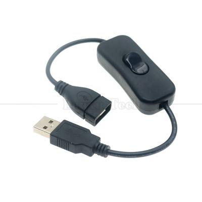 China Power  ON OFF Controller Male to Female USB 2.0 Type A Switch Cable for Raspberry Pi for sale