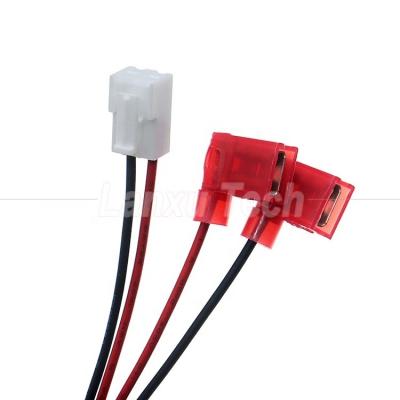 China VH 2P 3.96mm Pitch to 90 Degree Angle 6.3 Spade Connector Assembly Cable Wire Harness for sale