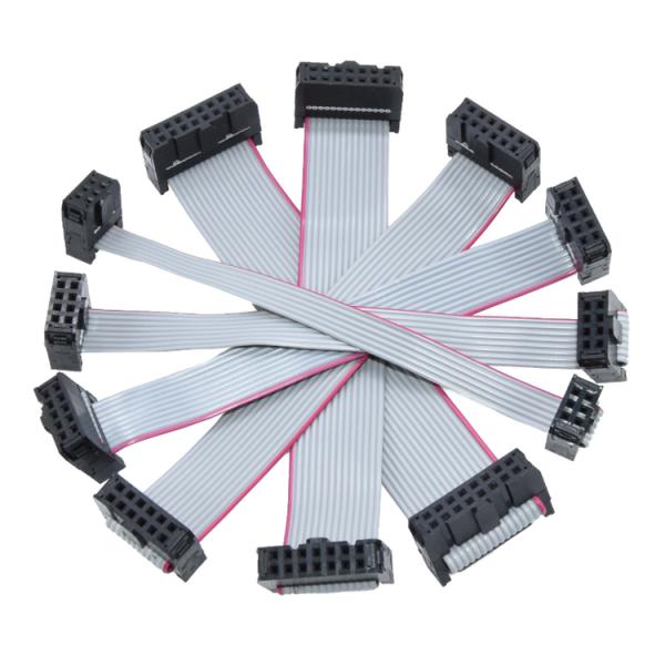 Quality Customized 6P 8P 10P 14P 16P 20P 26P 34P 40P 1.27mm 1.0mm  2.0mm 2.54mm Pitch IDC Flat Ribbon Cable for sale