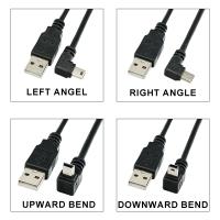 China 1m 2m 3m 5m Elbow 90 Degree L Shape up Down Right Left Angle USB to Mini B 5 Pin USB Data Charger Cable for Camera GPS for sale