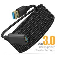 Quality 1M 2M 3M 5M Braided Male to Female USB 3.0 Extension Cable Cord for Camera Hard for sale