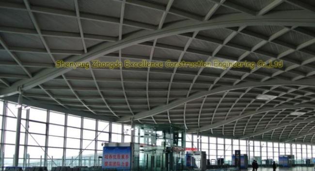 2017 design steel space frame roof for Train/bus station