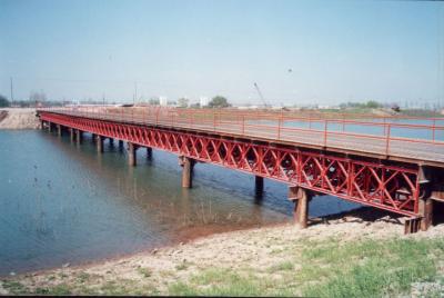 China Single Row/Double Row Temporary Modular truss bridge Steel Bailey Bridge for sale