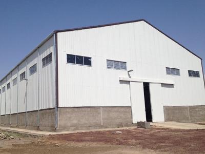 China 2000sqm Q235B QHHK Prefab Metal Warehouse With Office for sale