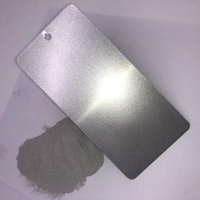 China Metallic Powder Coat Bright Silver Thermosetting Epoxy Polyester Powder Coating for sale