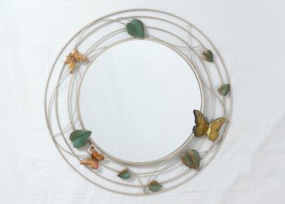 Cina Farfalle della stanza delle ragazze e specchio floreale di arte della parete del metallo in vendita