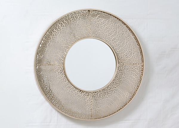 Quality Round Rose Gold Painting Metal Wall Art Mirror for sale