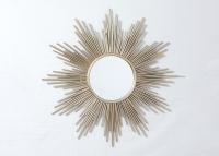 China Large Size Pipe Sunburst Decorative Wall Hanging Mirror for sale