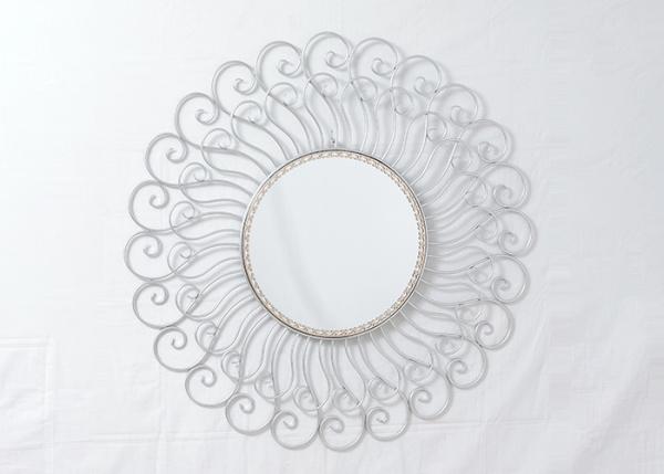 Quality Wrought Iron Contemporary Silver Sunburst Wall Decor for sale
