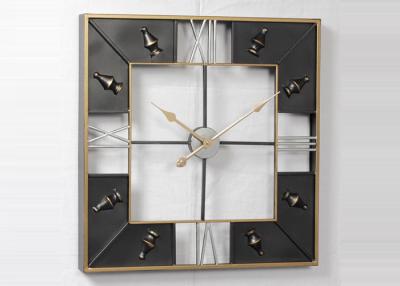 Cina Orologio di parete quadrato d'annata all'aperto dell'interno del metallo 3D retro in vendita